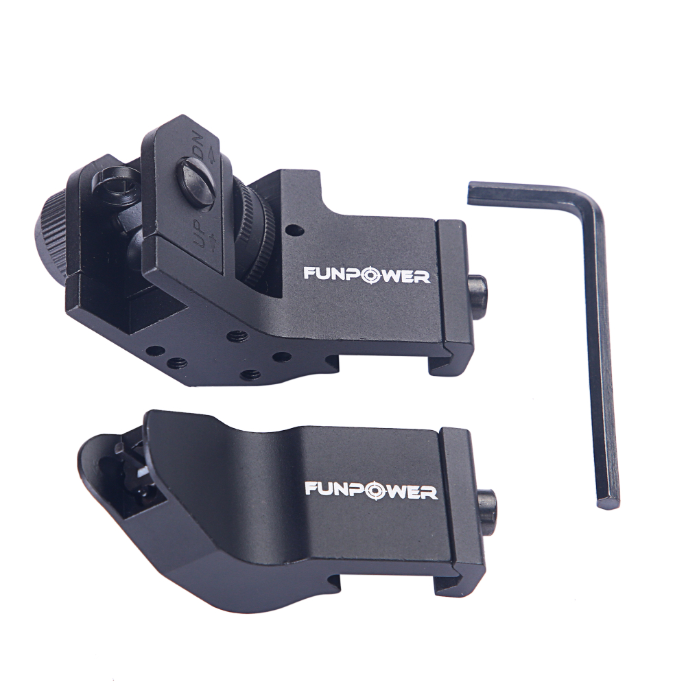 Picatinny Rails 45 Degree Offset Folding Iron Sight Set For Picatinny ...